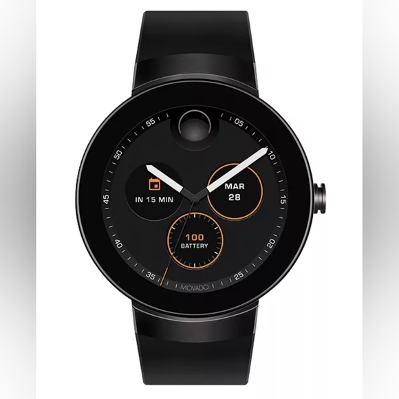 Movado | Accessories | Movado Connect Black Silicone Strap Smart Watch ...